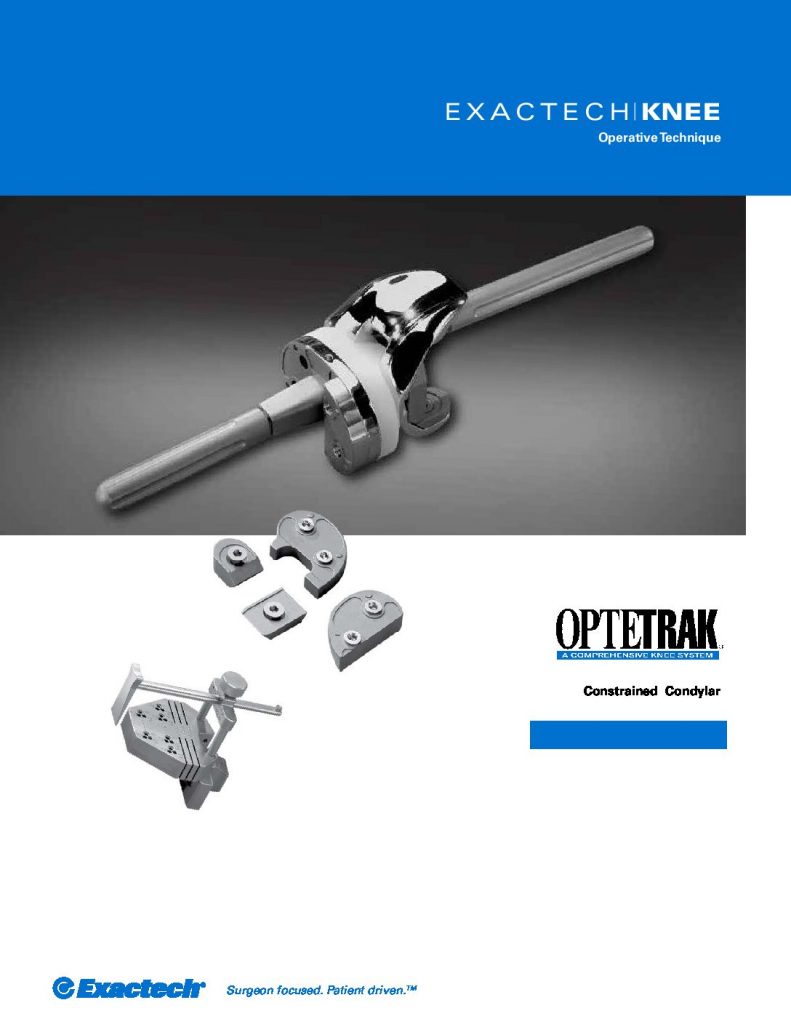 Optetrak CC Operative Technique - 712-03-31 Rev D - ch.exac.com